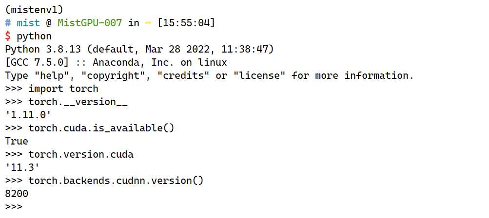 conda创建虚拟环境 | MistGPU博客