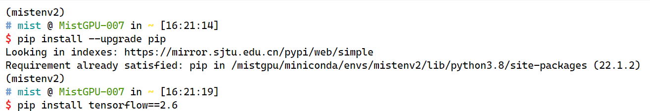conda创建虚拟环境 | MistGPU博客