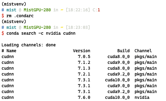 conda创建虚拟环境 | MistGPU博客